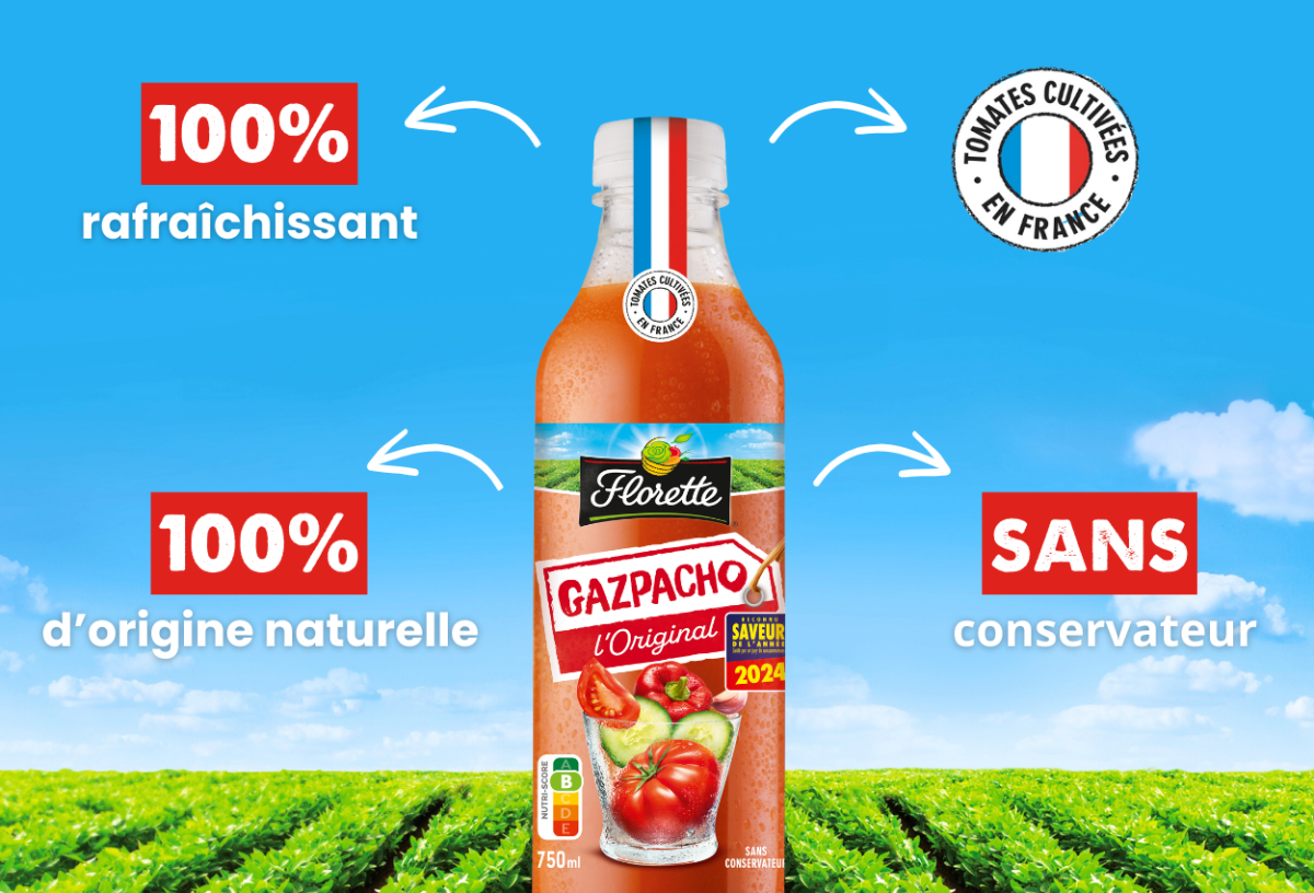 NOUVEAU - Découvrez la gamme de gazpachos Florette - Florette